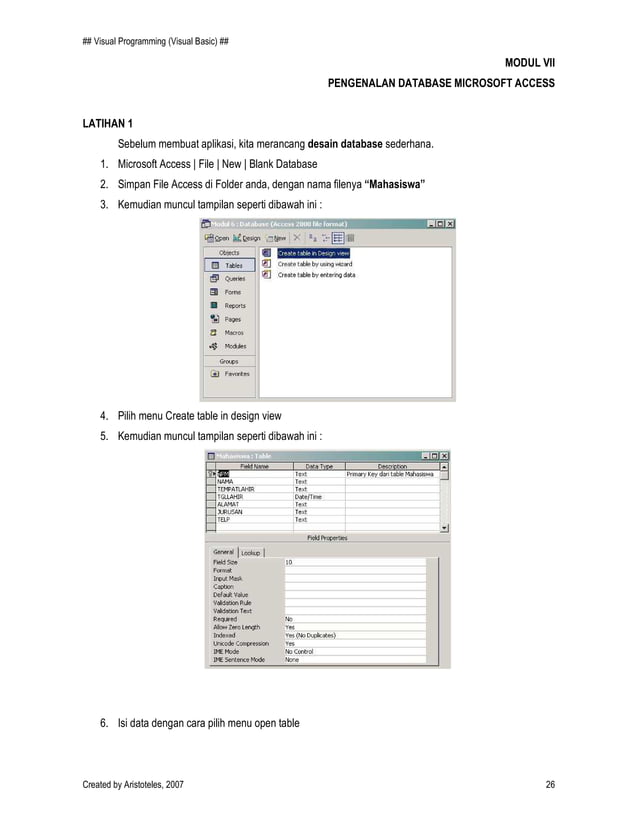 Modul pemrograman-visual 3 | PDF