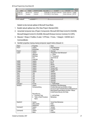 Modul pemrograman-visual 3 | PDF