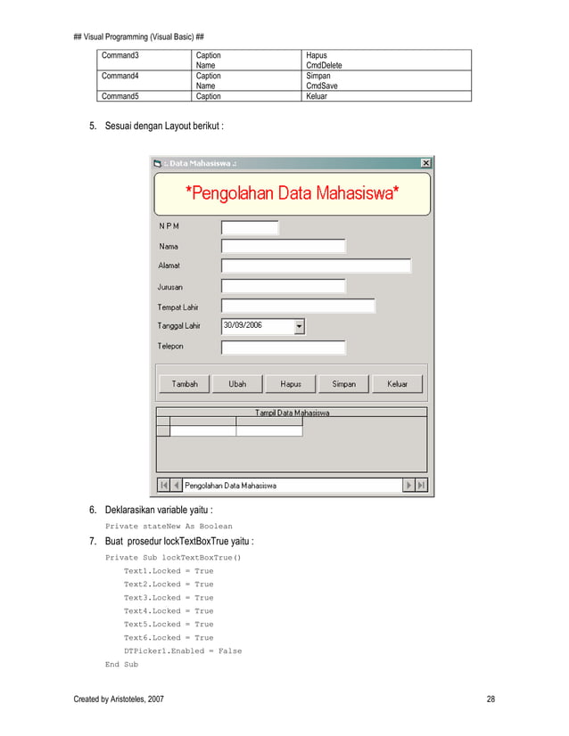 Modul pemrograman-visual 3 | PDF