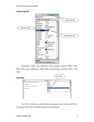 Modul pemrograman-visual 3 | PDF