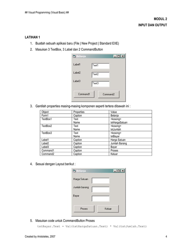 Modul pemrograman-visual 3 | PDF