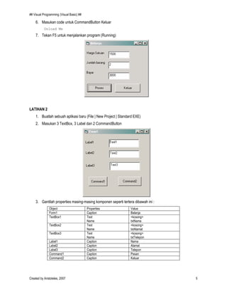 Modul pemrograman-visual 3 | PDF
