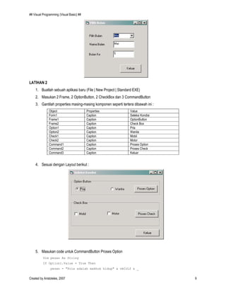 Modul pemrograman-visual 3 | PDF