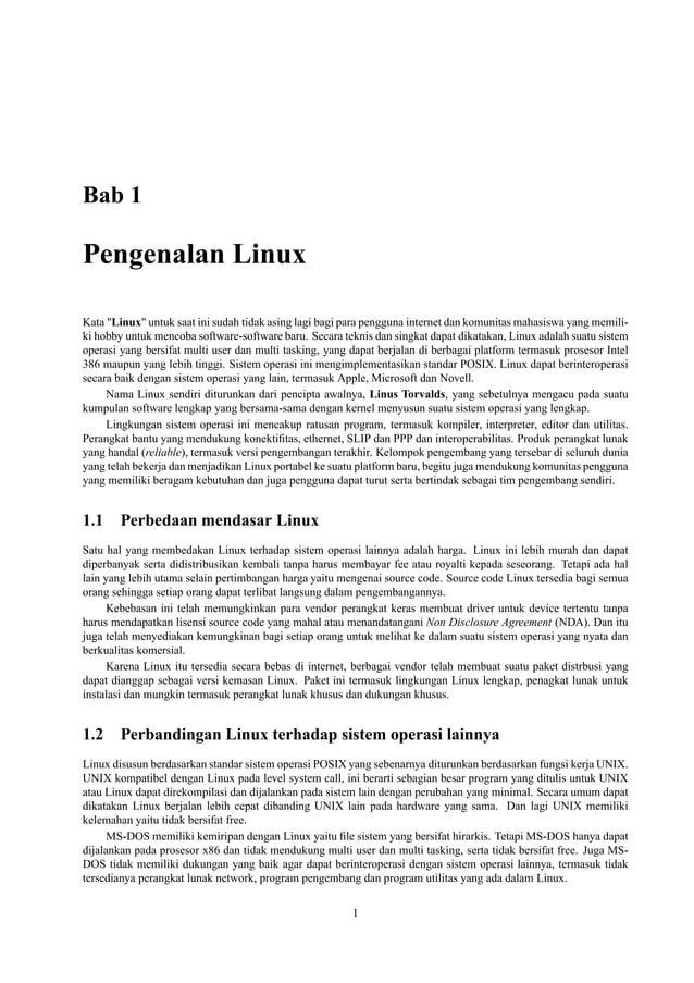 Modul pengenalan linux | PDF