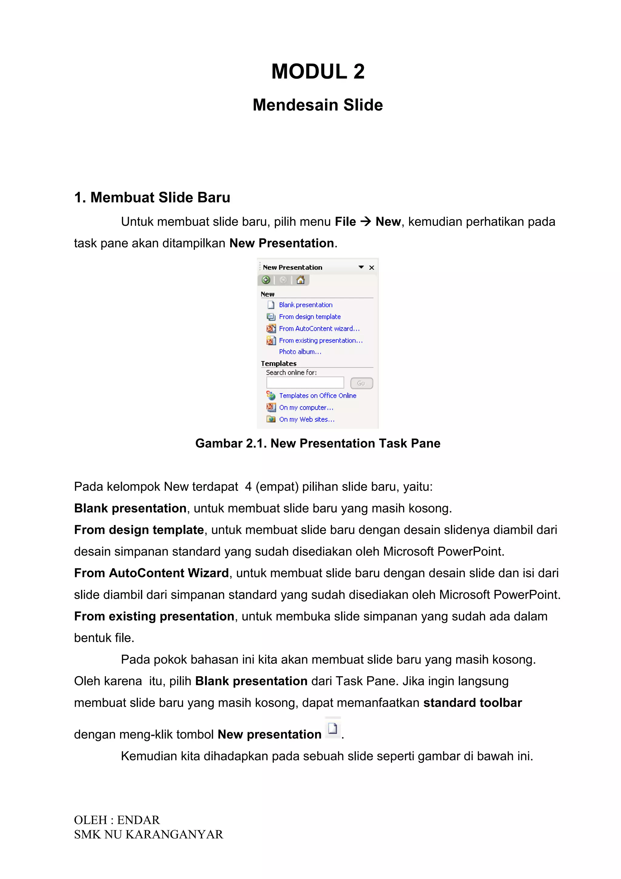 Modul powerpoint | DOC
