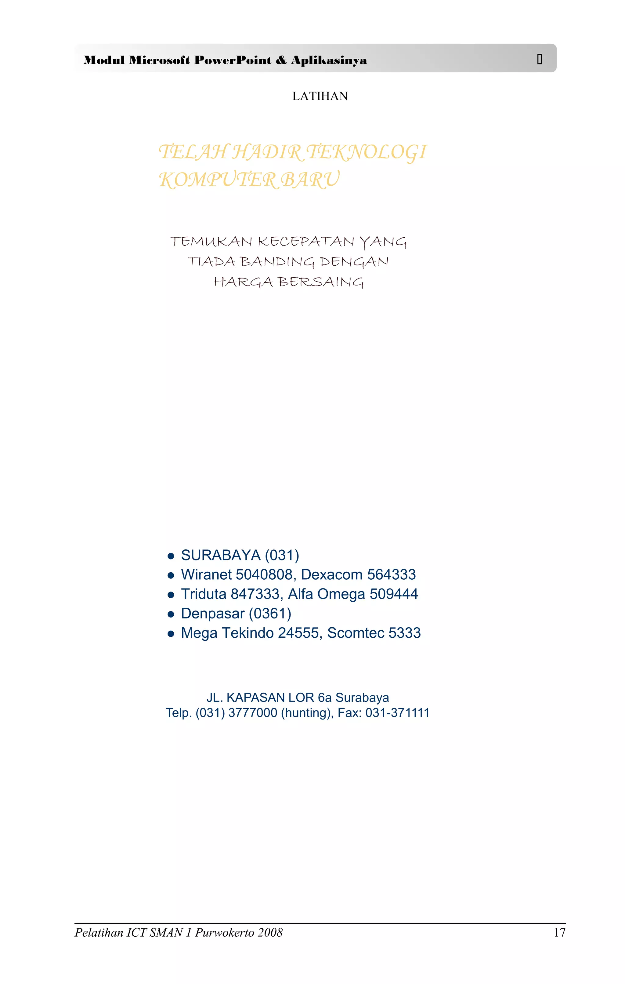 Modul powerpoint | PDF