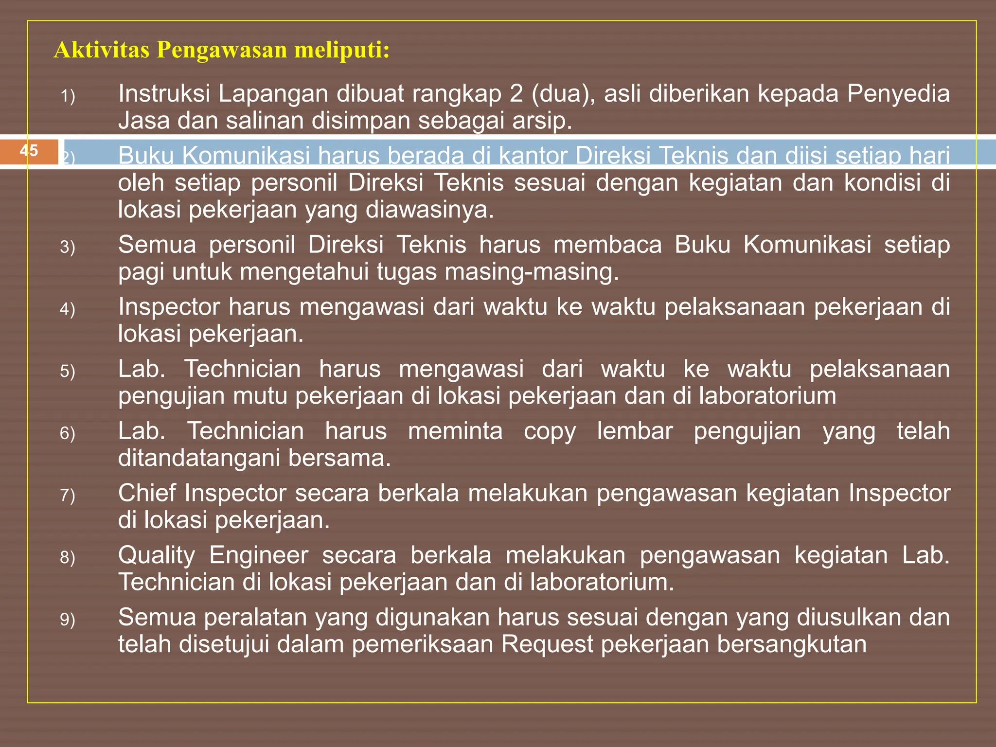 MODUL PENGAWASAN DAN PENGENDALIAN MUTU PEKERJAAN JALAN | PPT