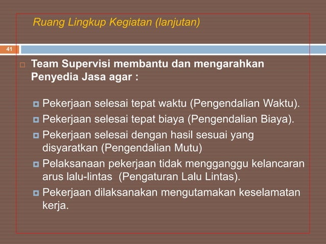 MODUL PENGAWASAN DAN PENGENDALIAN MUTU PEKERJAAN JALAN | PPT