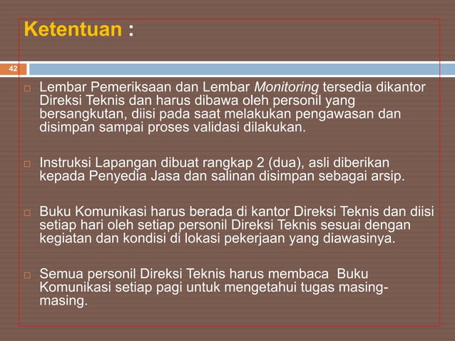 MODUL PENGAWASAN DAN PENGENDALIAN MUTU PEKERJAAN JALAN | PPT