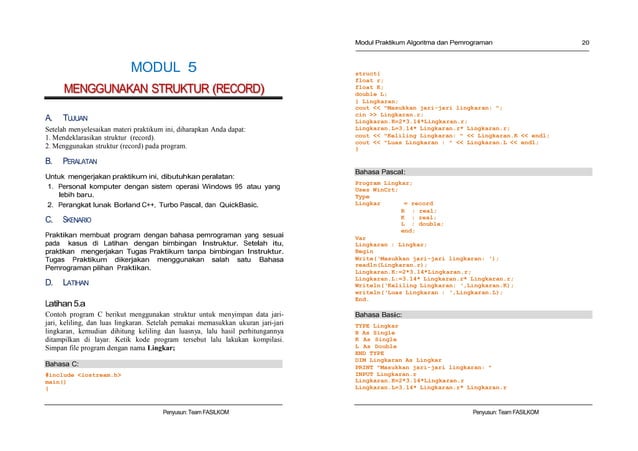 Modul prak-algo | PDF