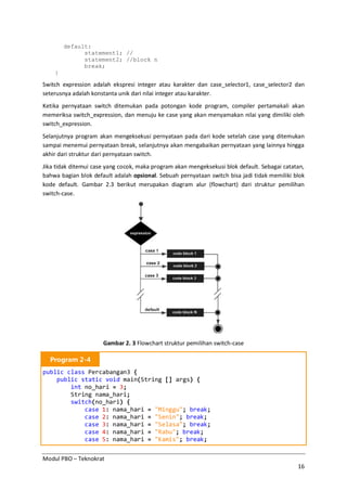 Modul PBO Bab-02 - Struktur Kontrol | PDF