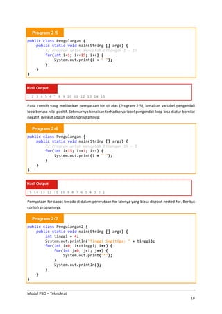 Modul PBO Bab-02 - Struktur Kontrol | PDF