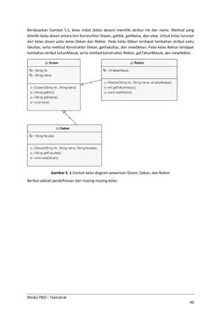 Modul PBO Bab-05 - Pewarisan (Inheritance) | PDF