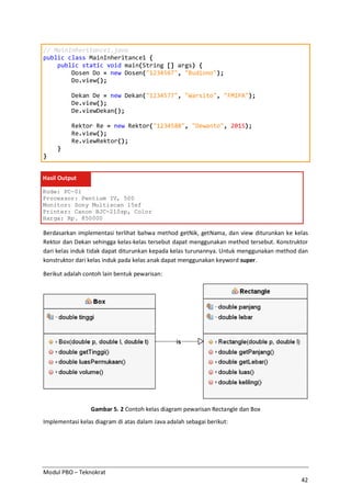 Modul PBO Bab-05 - Pewarisan (Inheritance) | PDF
