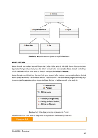 Modul PBO Bab-05 - Pewarisan (Inheritance) | PDF