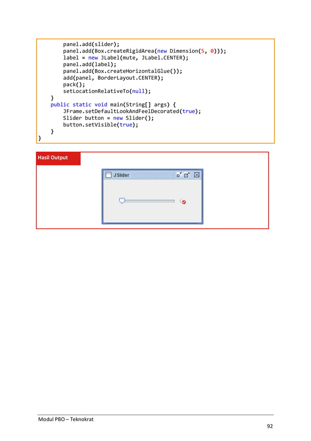 Modul PBO Bab-09 - Swing | PDF