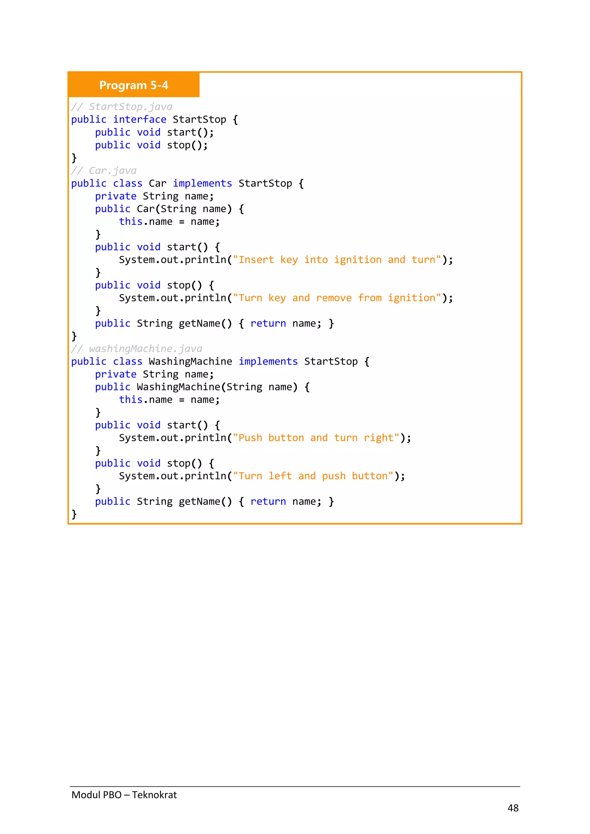 Modul pratikum pbo - inheritance | PDF