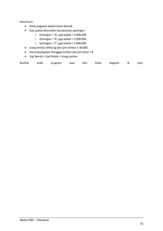 Modul pratikum pbo - inheritance | PDF