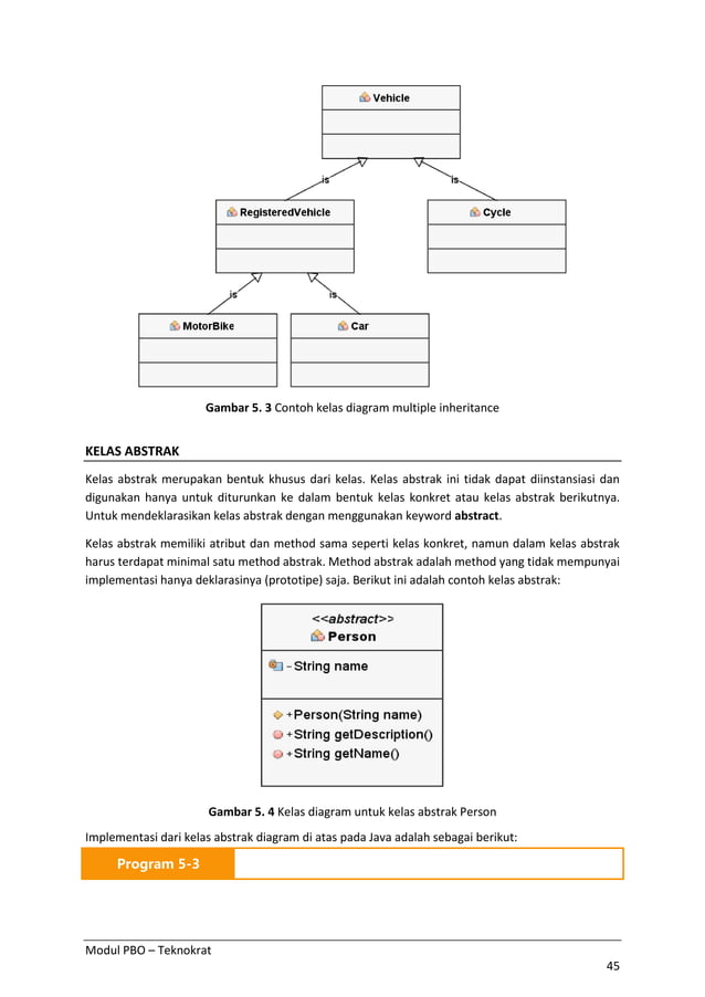 Modul pratikum pbo - inheritance | PDF