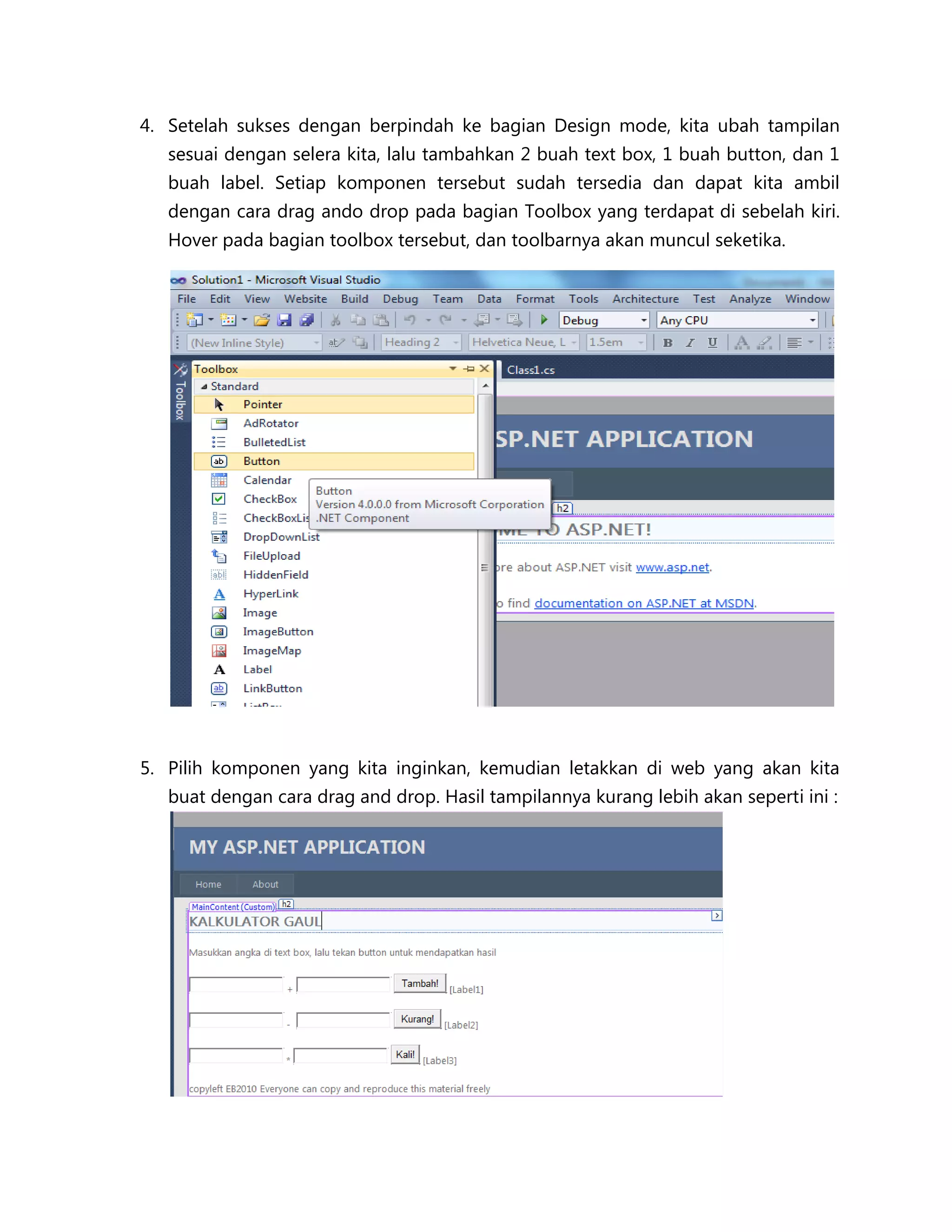Modul Tutorial Membuat Class pada Visual Studio 2010 | PDF