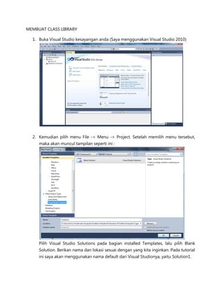 Modul Tutorial Membuat Class pada Visual Studio 2010 | PDF