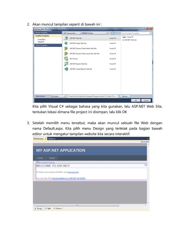 Modul Tutorial Membuat Class pada Visual Studio 2010 | PDF