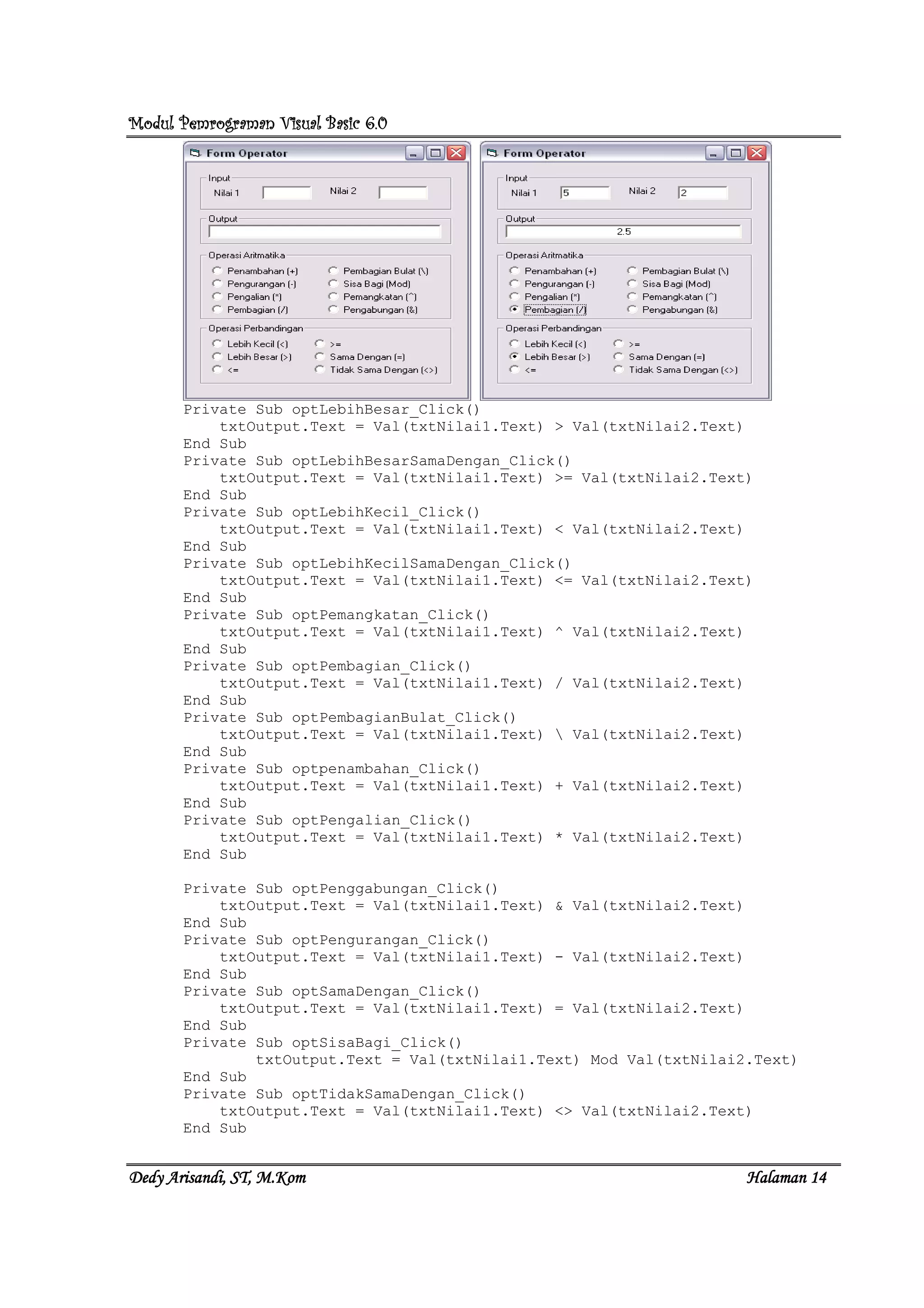 Modul visual basic 6 0 | PDF