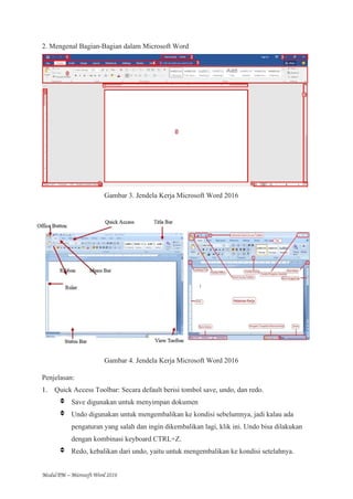 Modul-Word-Untuk-Pemula-Sebagai-Bahan-Panduan-Belajar | PDF