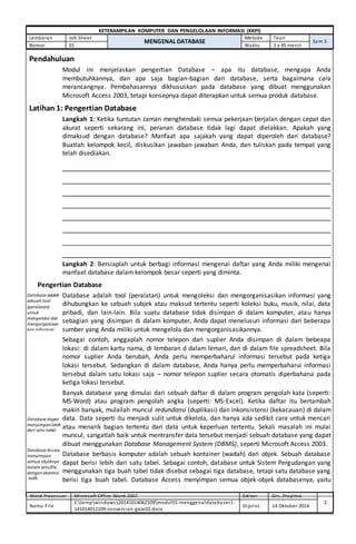 Modul01 menggenal database r1 | DOCX