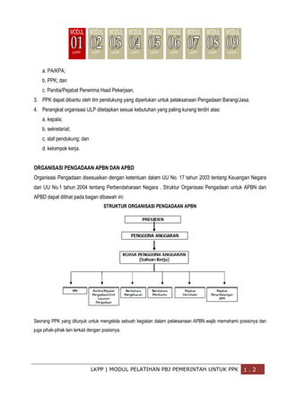 MODUL 01 organisasi PBJ lama pelatihan PBJ | PDF | Free Download