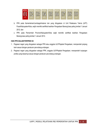 MODUL 01 organisasi PBJ lama pelatihan PBJ | PDF | Free Download