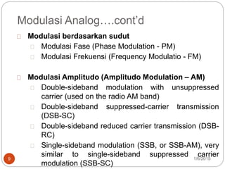 Modul 02 konsep modulasi, modulasi analog, am | PPTX