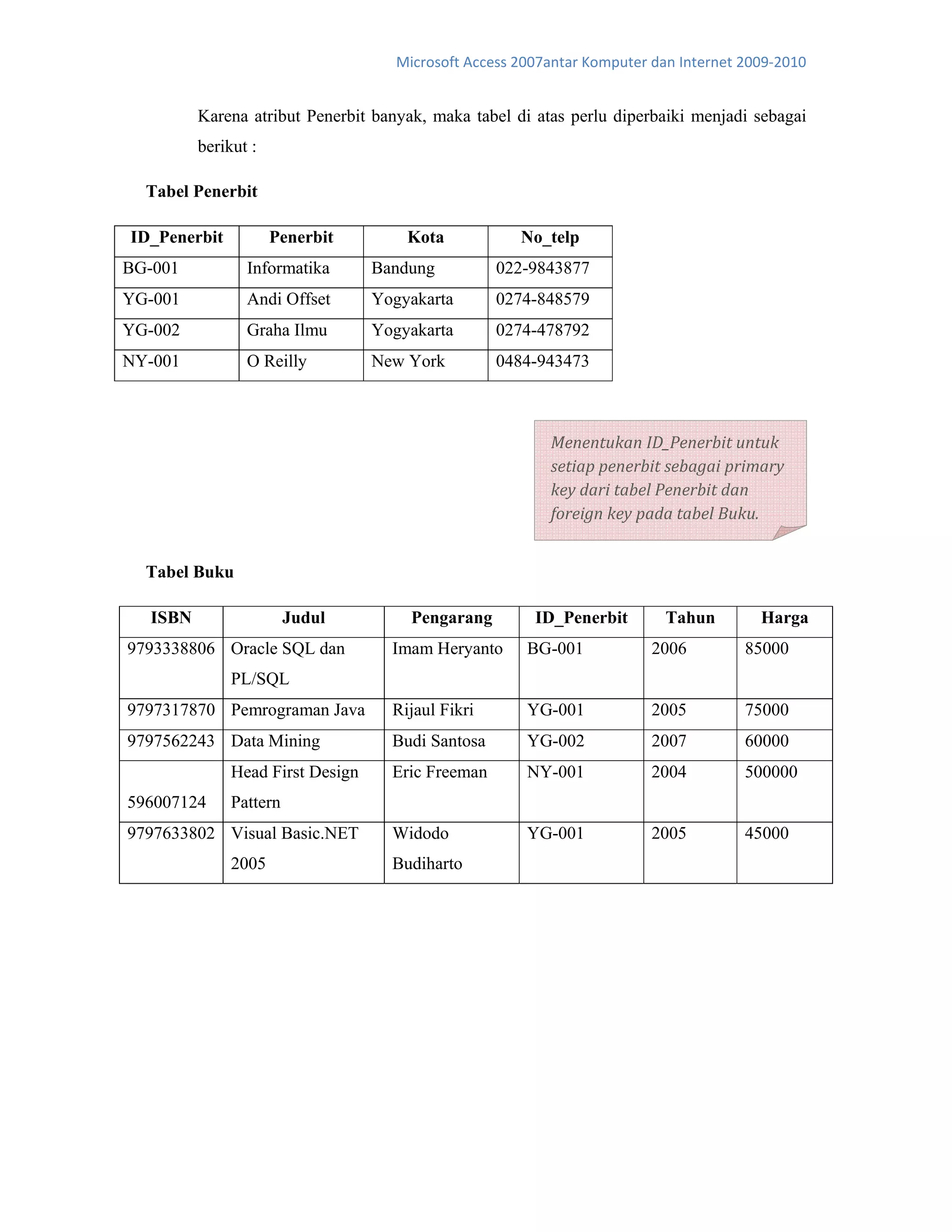 Modul07 a microsoft acces | PDF