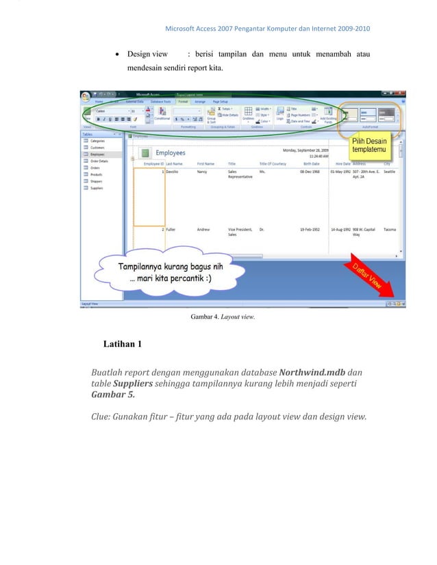 Modul 07 report (ms access) | PDF