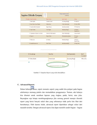 Modul 07 report (ms access) | PDF