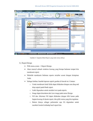 Modul 07 report (ms access) | PDF
