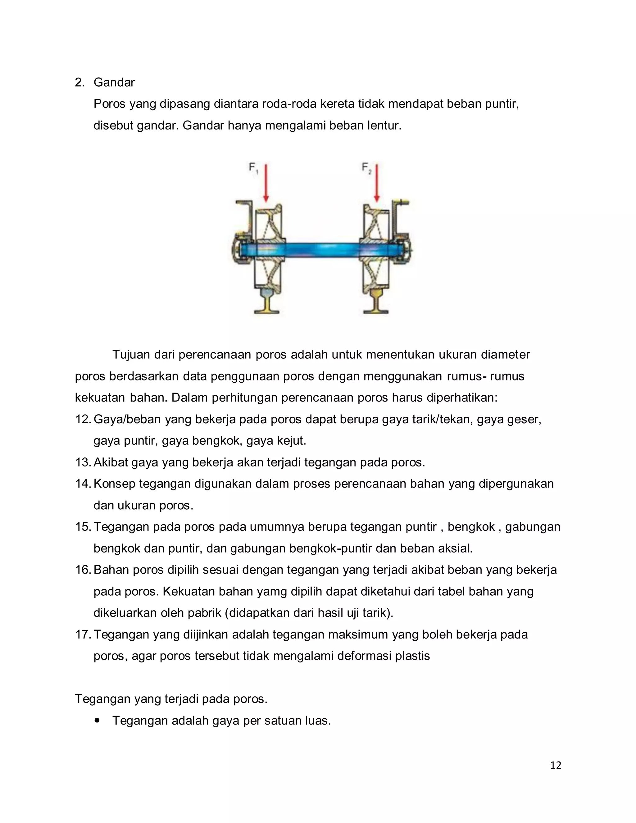 Elemen Mesin Modul 1 - Perencanaan Poros | PDF