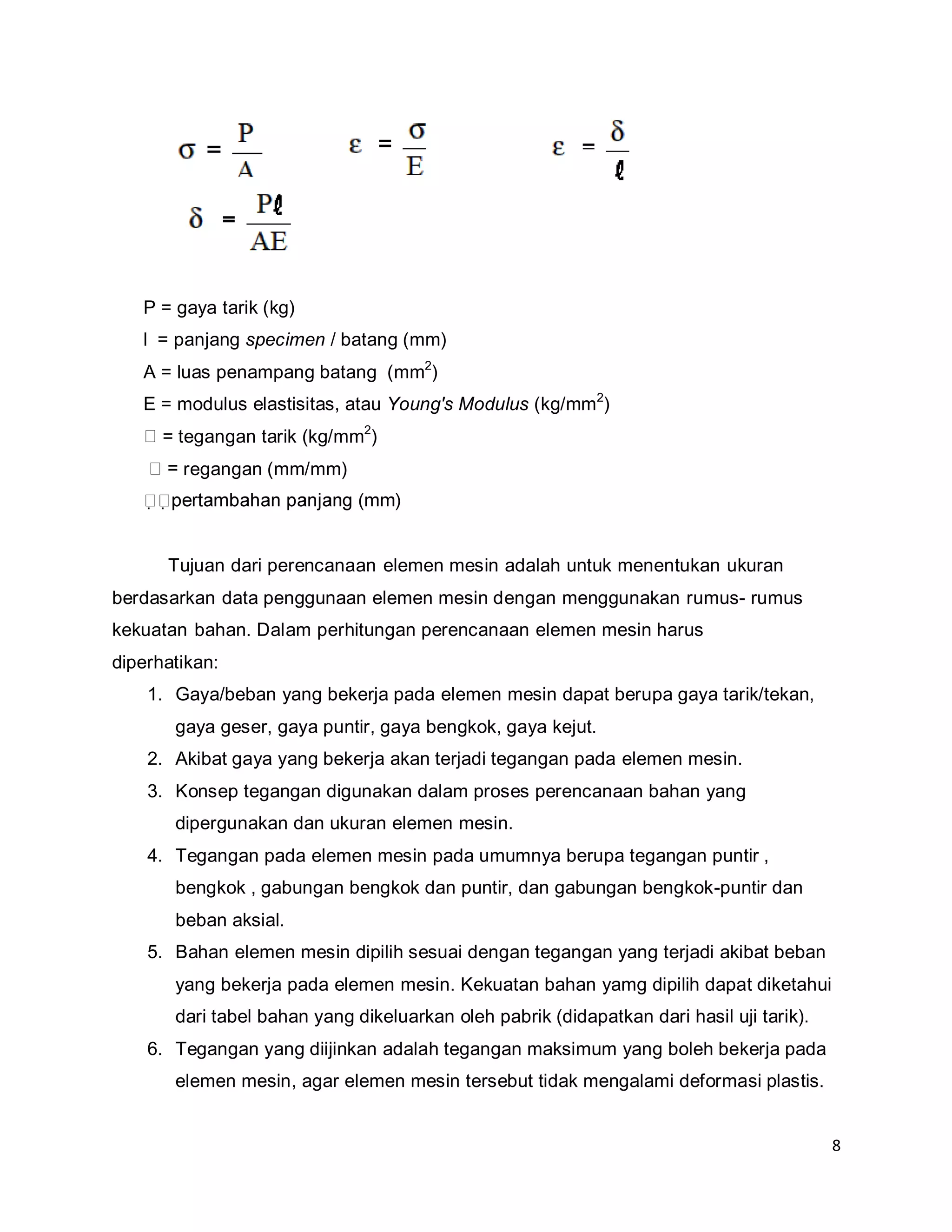 Elemen Mesin Modul 1 - Perencanaan Poros | PDF