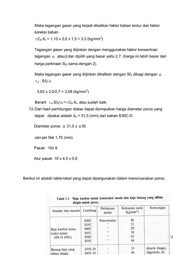 Elemen Mesin Modul 1 - Perencanaan Poros | PDF