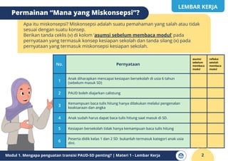 modul transisi paud ke SD pada MPLS sekolah | PDF