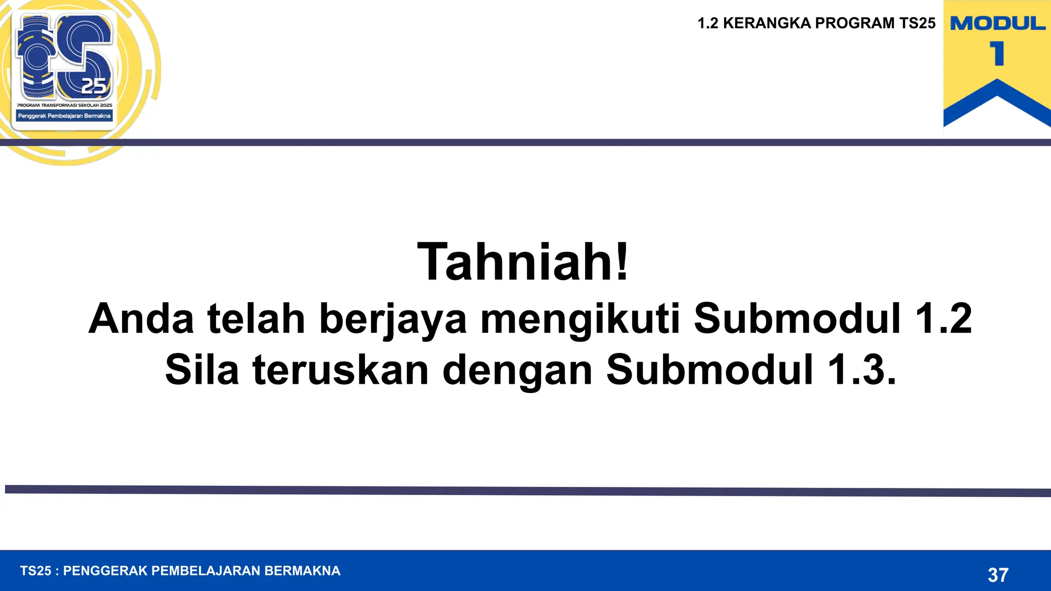 Modul 1.2 Kerangka Program TS25 Power Point | PPT