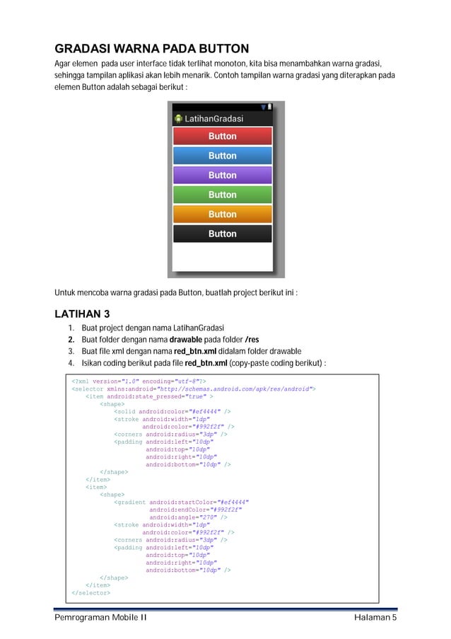 Modul 1 android advanced ui design | PDF