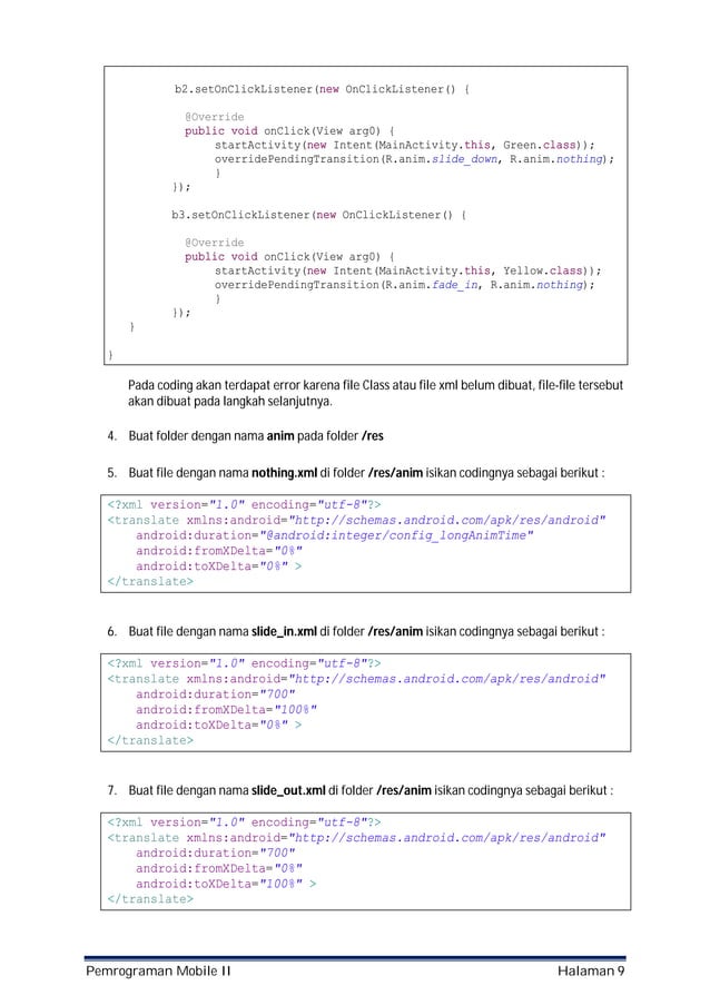 Modul 1 android advanced ui design | PDF