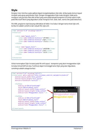 Modul 1 android advanced ui design | PDF