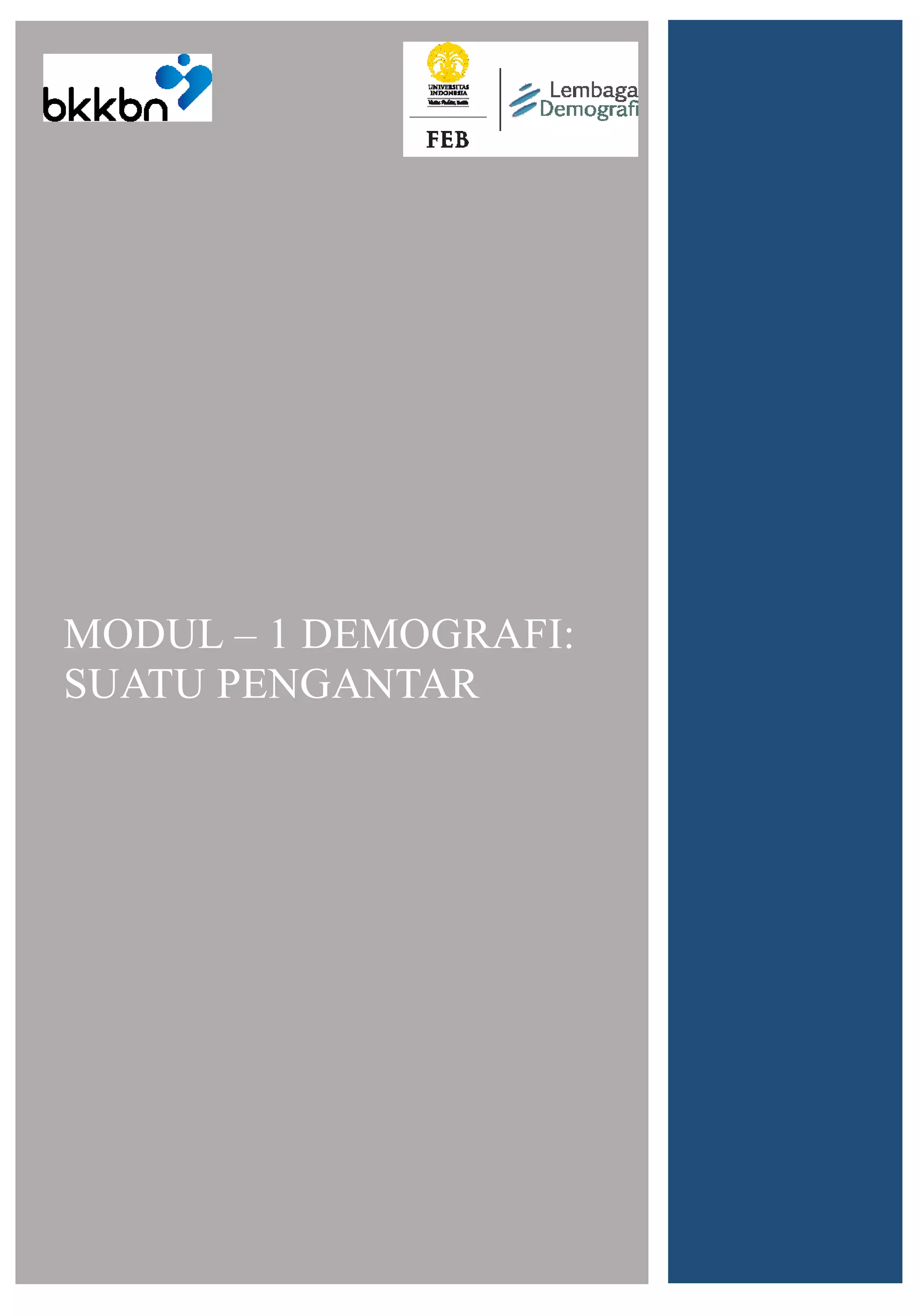 Modul1 demografi suatu pengantar | PDF