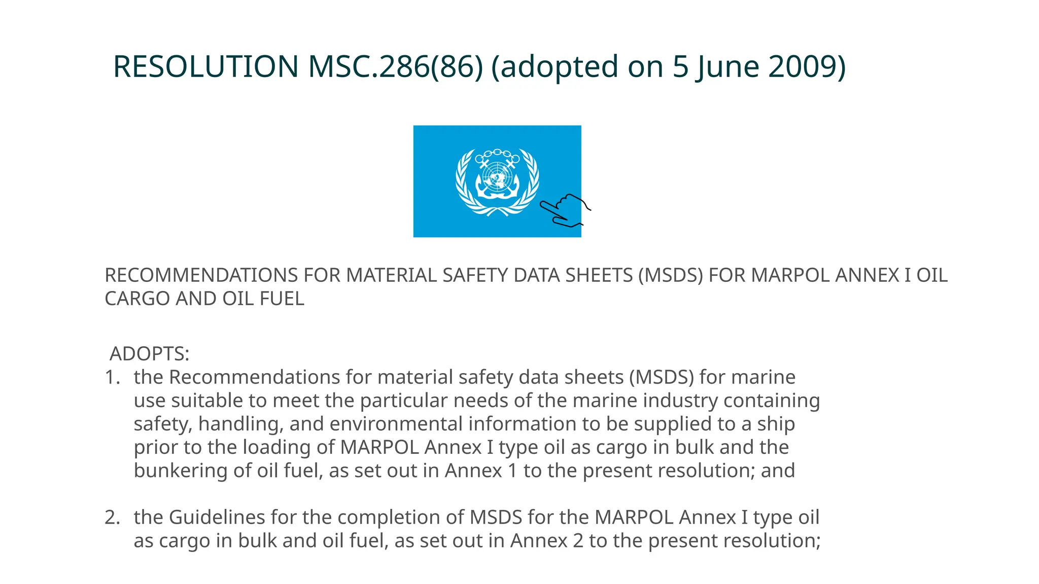 Material Safety Data Sheet In the shipping industry | PPTX
