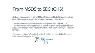Material Safety Data Sheet In the shipping industry | PPTX | Chemistry ...