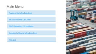 Material Safety Data Sheet In the shipping industry | PPTX