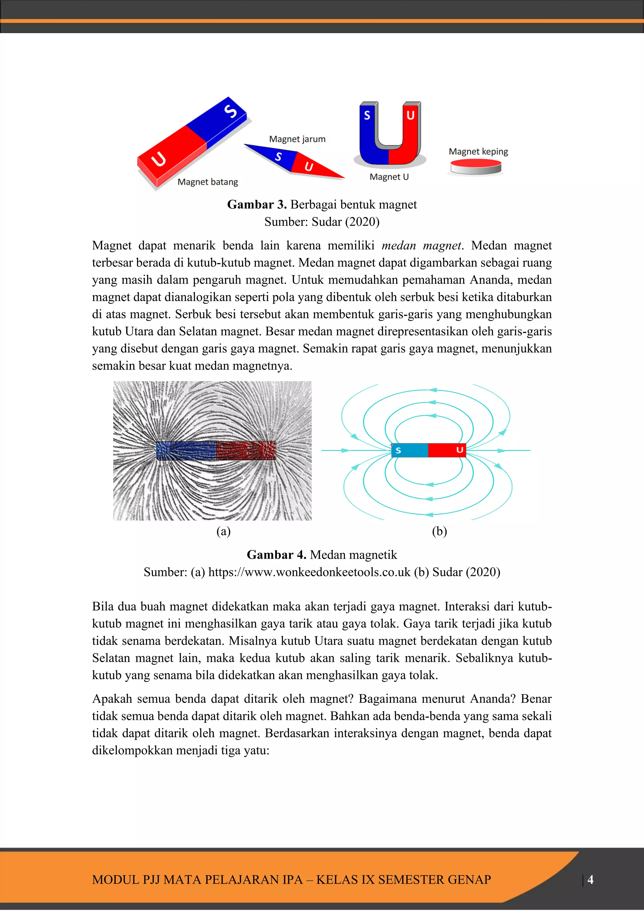 Modul 1 pembelajaran 1-kemagnetan dan induksi elektromagnetik | PDF