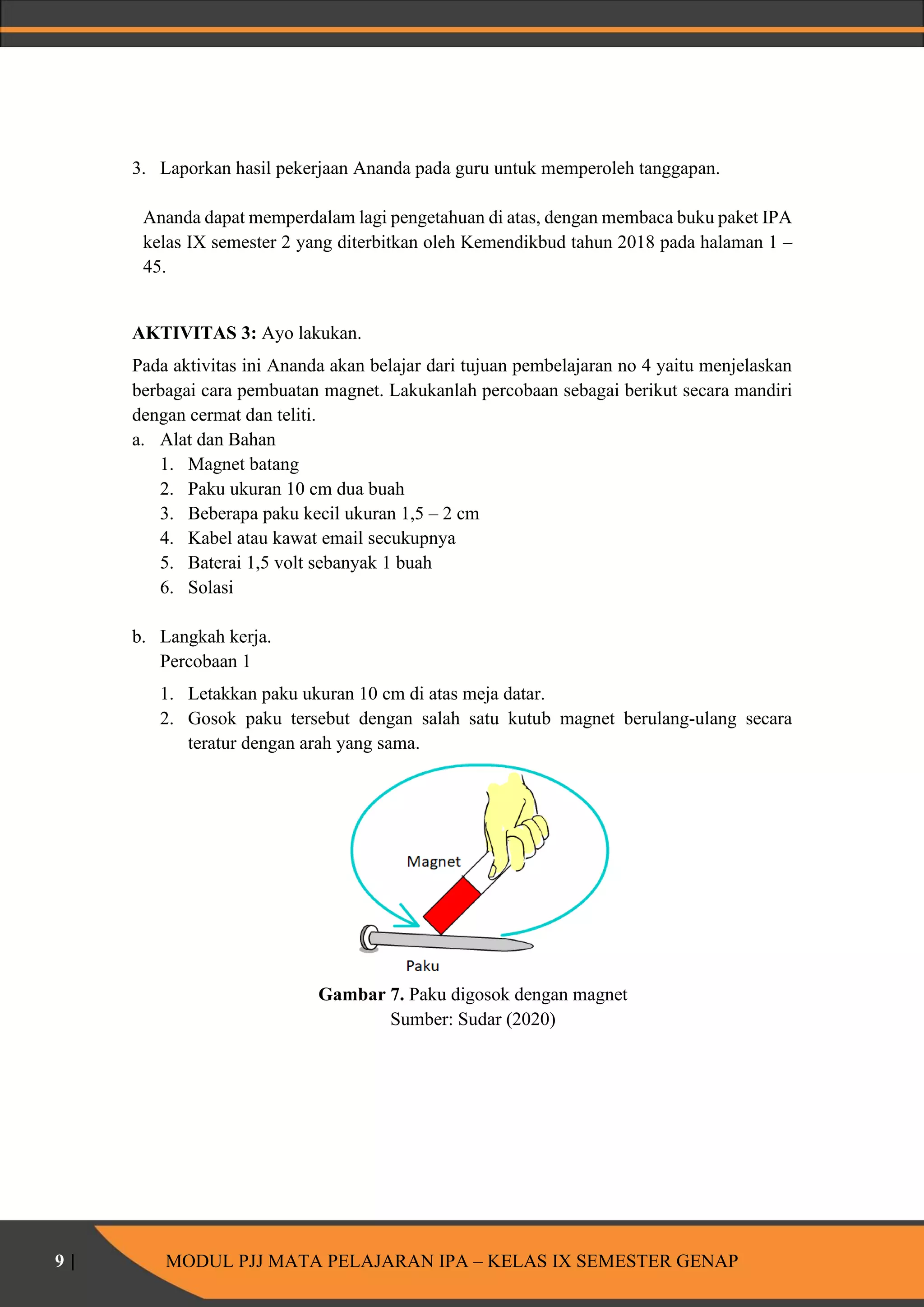Modul 1 pembelajaran 1-kemagnetan dan induksi elektromagnetik | PDF